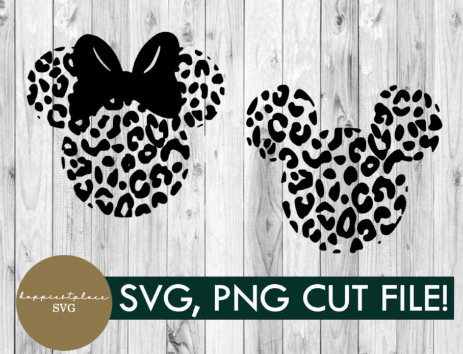 Svg, Png, Leopard Minnie, Leopard Mickey, Cheetah Minnie, Digital ...