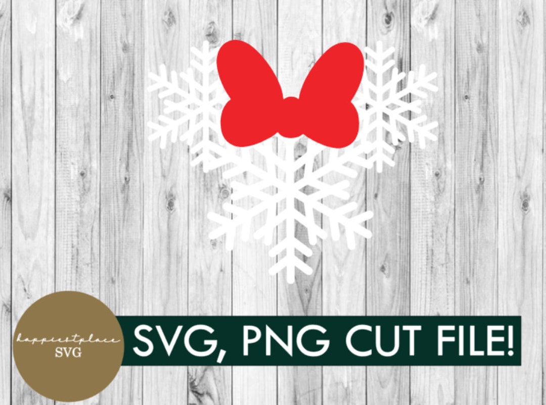 Minnie Snowflake, Christmas, SVG, PNG, Head, Digital Download, Vacation ...