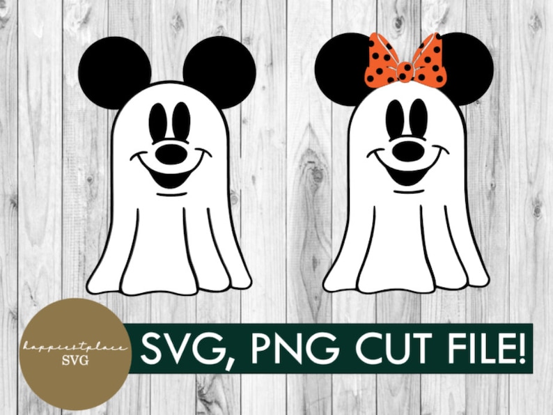 Svg Png Mickey Ghost Minnie Ghost Mickey Halloweendigital - Etsy