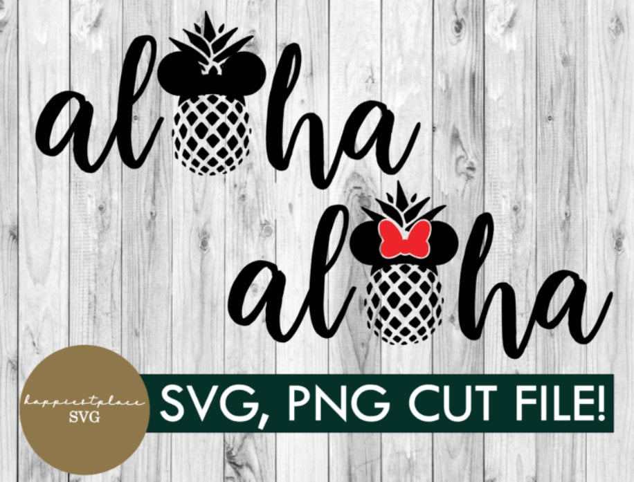 Svg Png Pinapple Aloha Mickey and Minnie Digital Download - Etsy