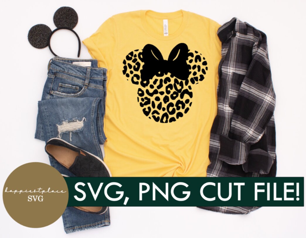 Svg Png Leopard Minnie Leopard Mickey Cheetah Minnie | Etsy