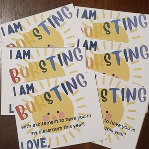 Back to School Starburst Gift Tag Printable for Students, Open House ...