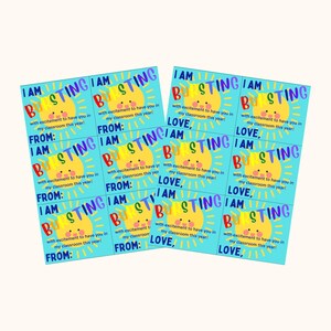 Back to School Starburst Gift Tag Printable for Students, Open House ...