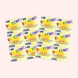 Back to School Starburst Gift Tag Printable for Students, Open House ...