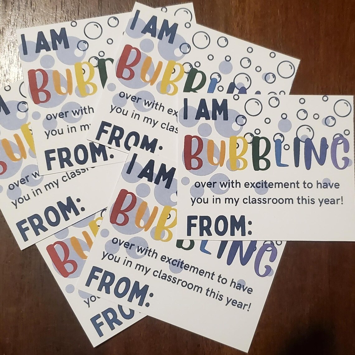 Editable Back to School Bubbles Gift Tag Printable for Students, Open ...