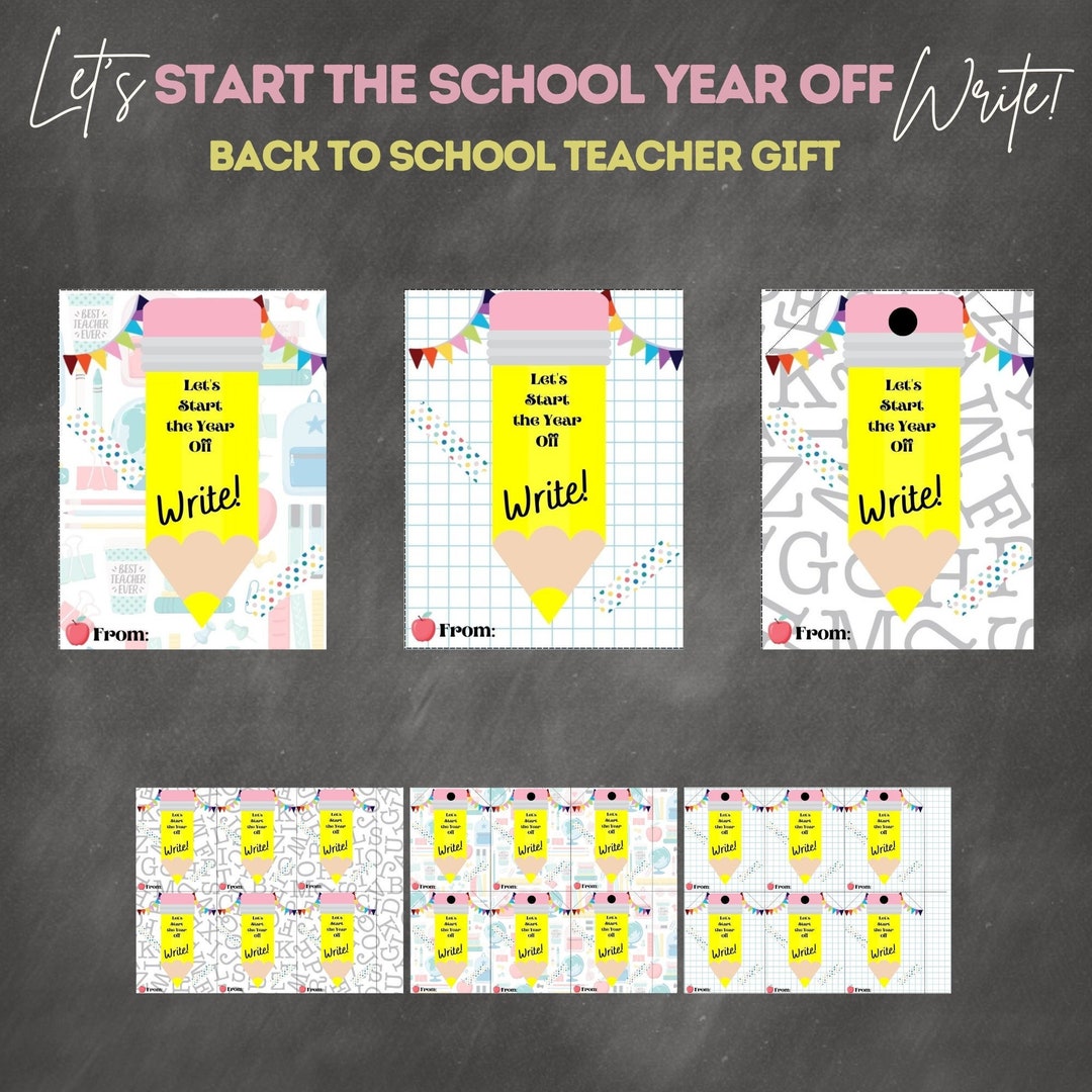 Back to School Gift Tag Printables, Teacher Student Welcome (PDF) - Etsy
