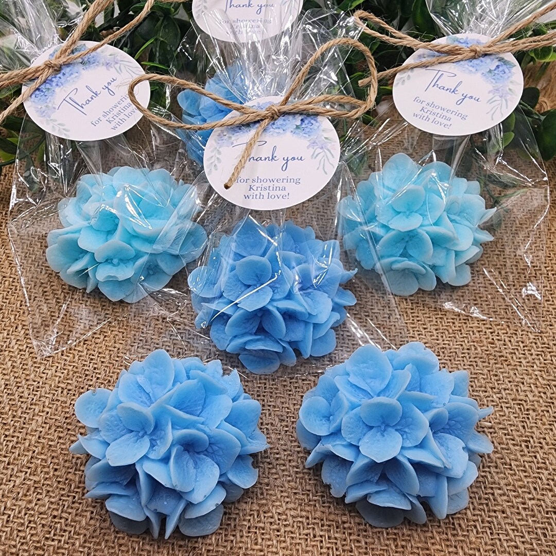 Dusty Blue Hydrangea Soap Favors Baby Shower Gift Bridal Shower Favors Bridal Brunch Mother's ...