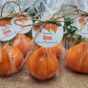 Peach Soap Favors Peach Baby Shower Decorations One Sweet Peach Summer ...