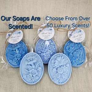 Dusty Blue Flower Soap Favors Baby Shower Something Blue Floral Bridal ...