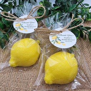 Large Lemon Soap Favors Citrus Baby Shower Soap Favors Lemon Wedding ...