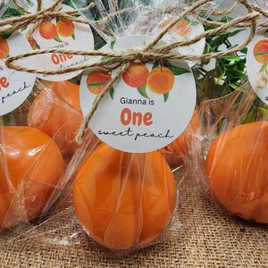 Peach Soap Favors Peach Baby Shower Decorations One Sweet Peach Summer ...