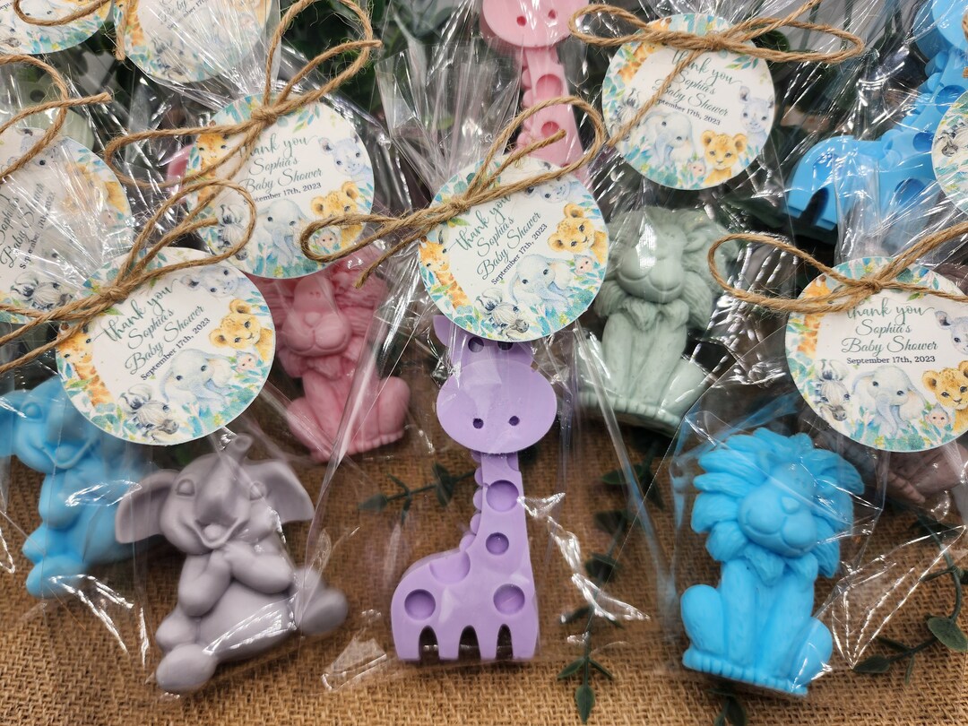 Safari Animal Soaps Baby Shower Soap Favors Safari Themed Decorations ...