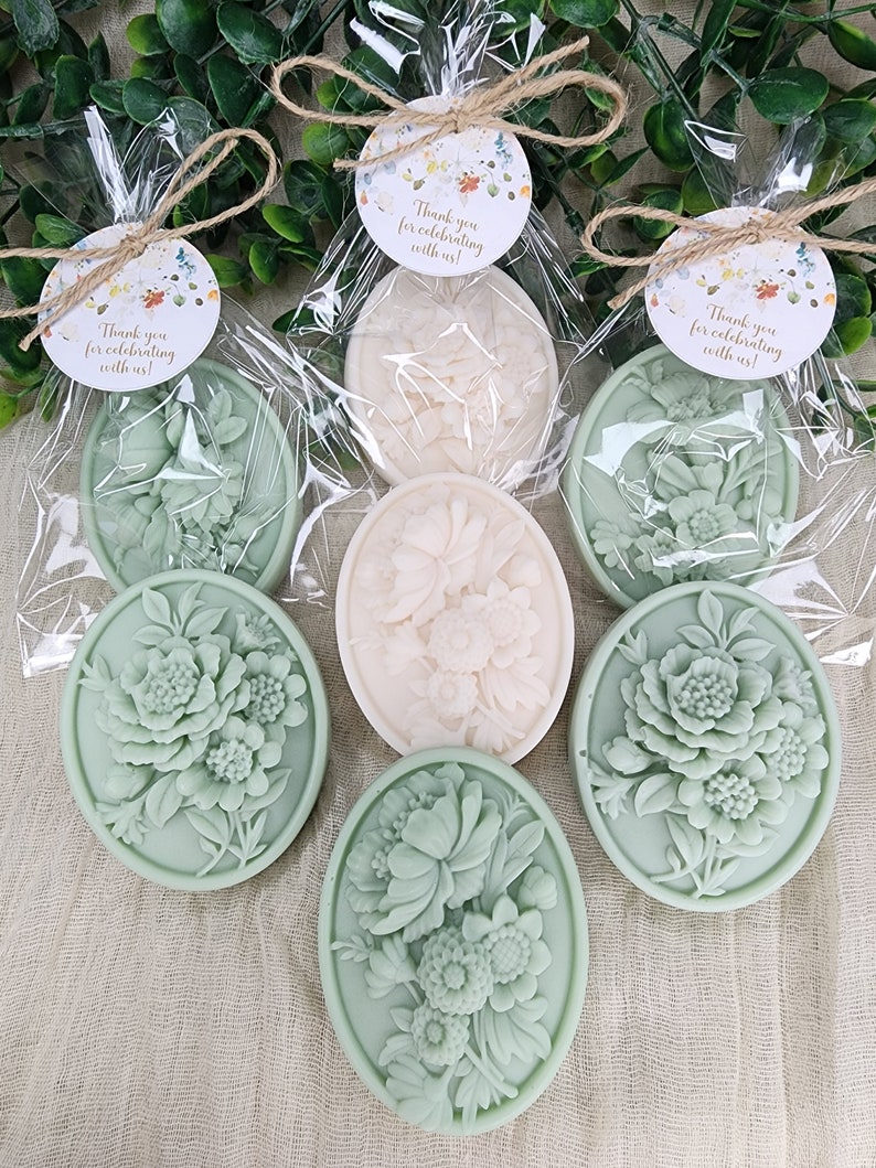 Dusty Blue Flower Soap Favors Baby Shower Something Blue Floral Bridal ...