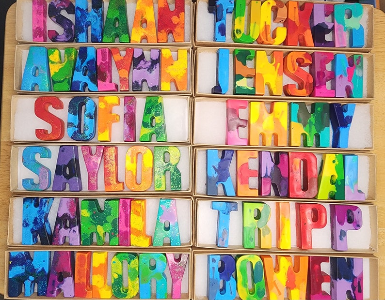 Personalized Crayon Names Kids Birthday Crayons Party - Etsy
