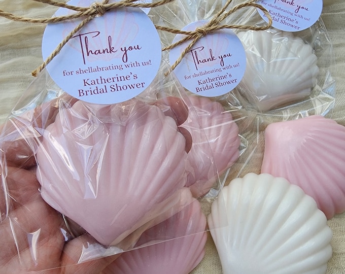 Shiny Sea Shell Soap Favors Baby Shower Under the Sea Bridal Shower ...