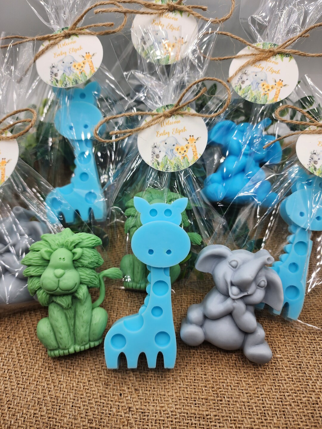 Safari Animal Soaps Baby Shower Soap Favors Safari Themed Decorations ...