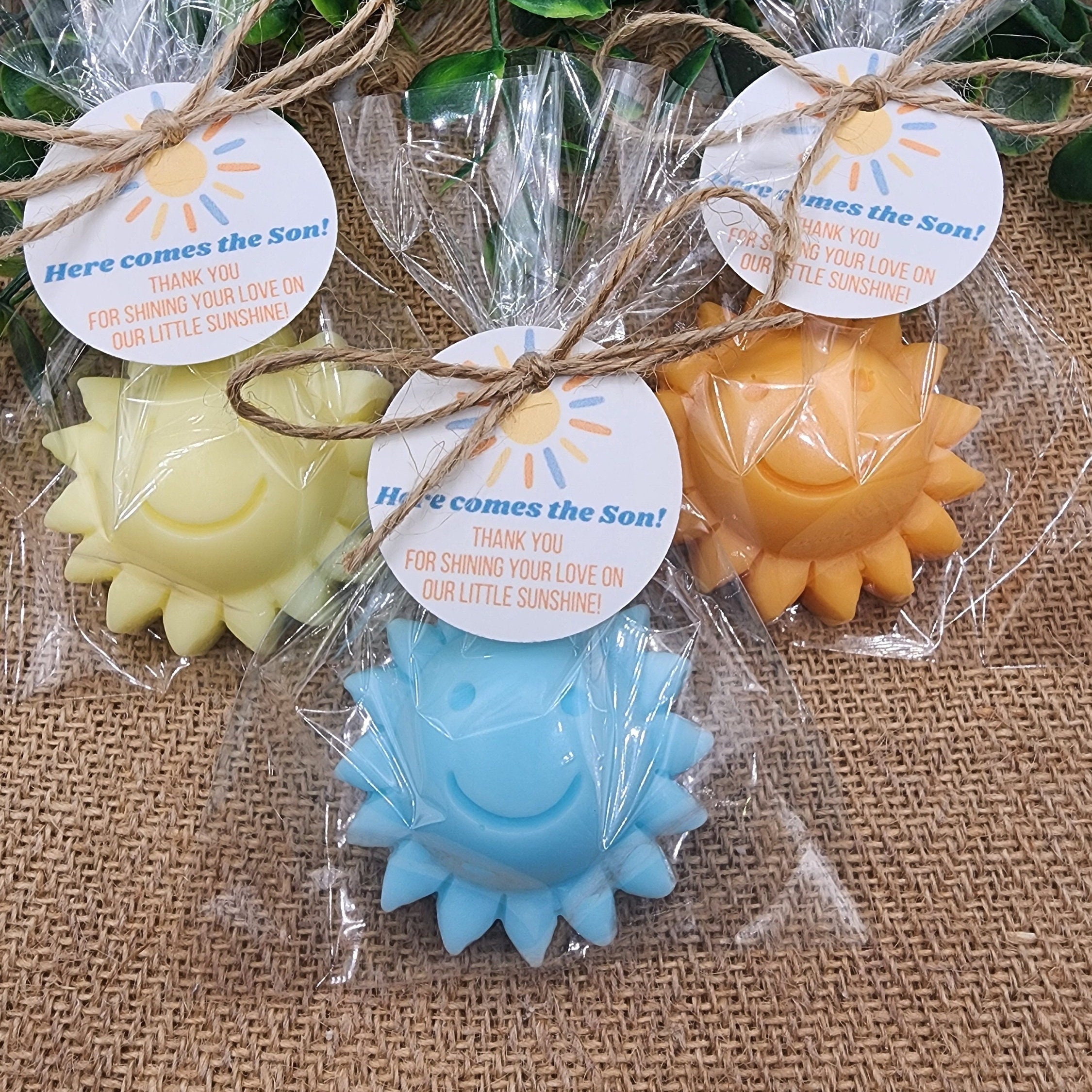Sun Baby Shower Soap Favors Sunshine Soap Here Comes the Son Soap Sun ...