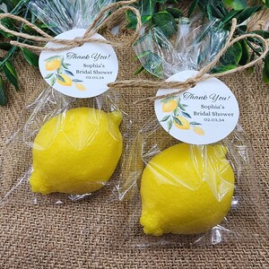 Large Lemon Soap Favors Citrus Baby Shower Soap Favors Lemon Wedding ...