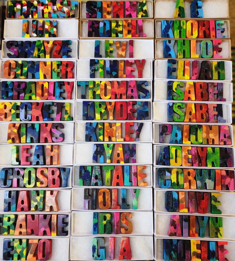 Personalized Crayon Names Kids Birthday Crayons Party - Etsy