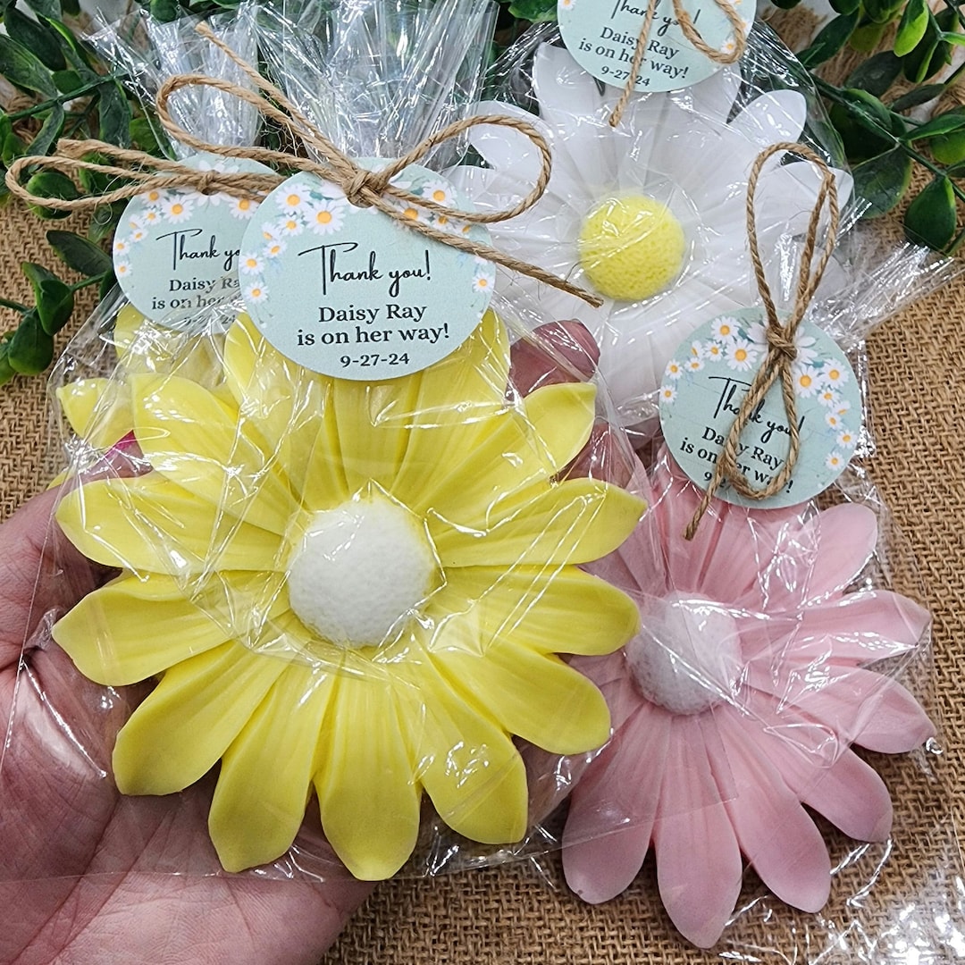 Large Daisy Soap Favors Baby Shower Floral Bridal Shower Decor Baby in ...