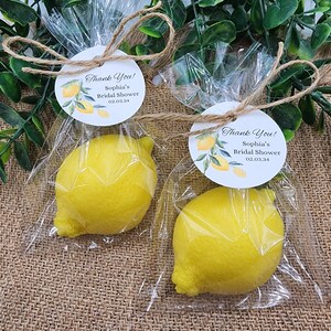 Large Lemon Soap Favors Citrus Baby Shower Soap Favors Lemon Wedding ...