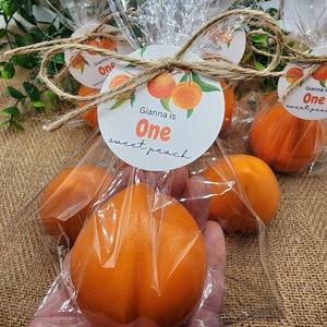 Peach Soap Favors Peach Baby Shower Decorations One Sweet Peach Summer ...