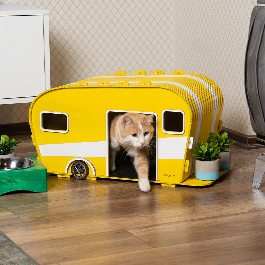 Caravan Cat House Cat Caravan Cool Cat House Caravan Model - Etsy