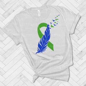 Neurofibromatosis Awareness Feather Ribbon SVG, Neurofibromatosis ...