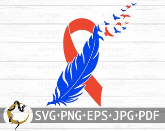 Congenital Heart Disease Ribbon SVG Pulmonary Fibrosis | Etsy
