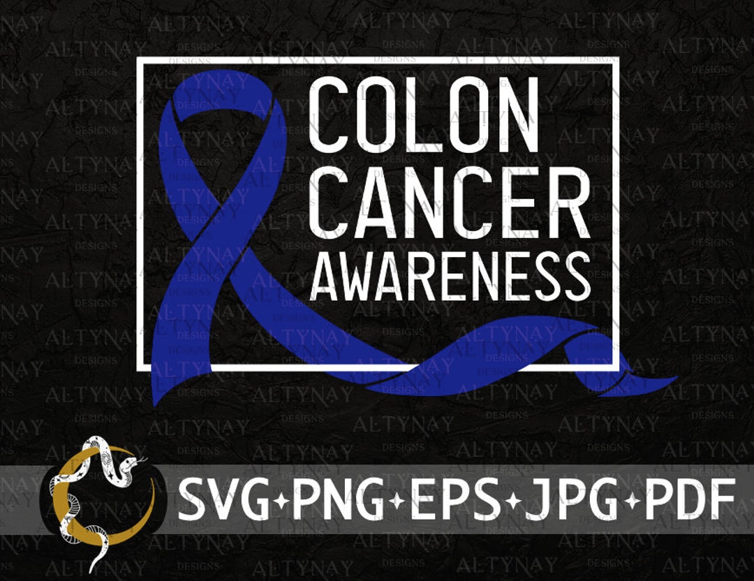 Colon Cancer Awareness SVG Colon Cancer Ribbon SVG Colon - Etsy