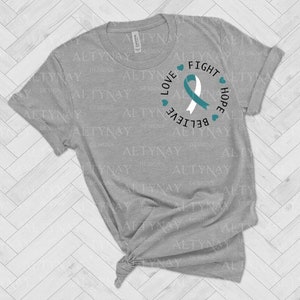 Cervical Cancer Fight Hope Believe Love SVG, Cervical Cancer SVG ...