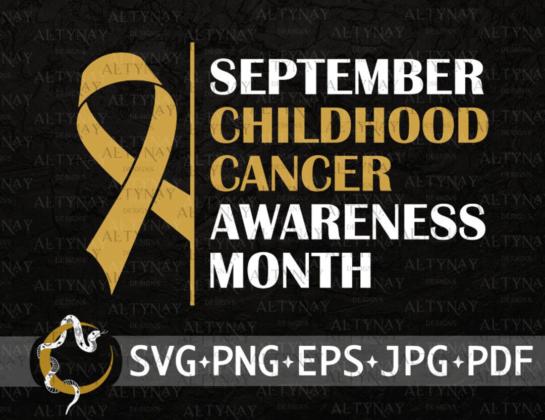 Childhood Cancer Awareness Month SVG, Childhood Cancer Awareness SVG ...