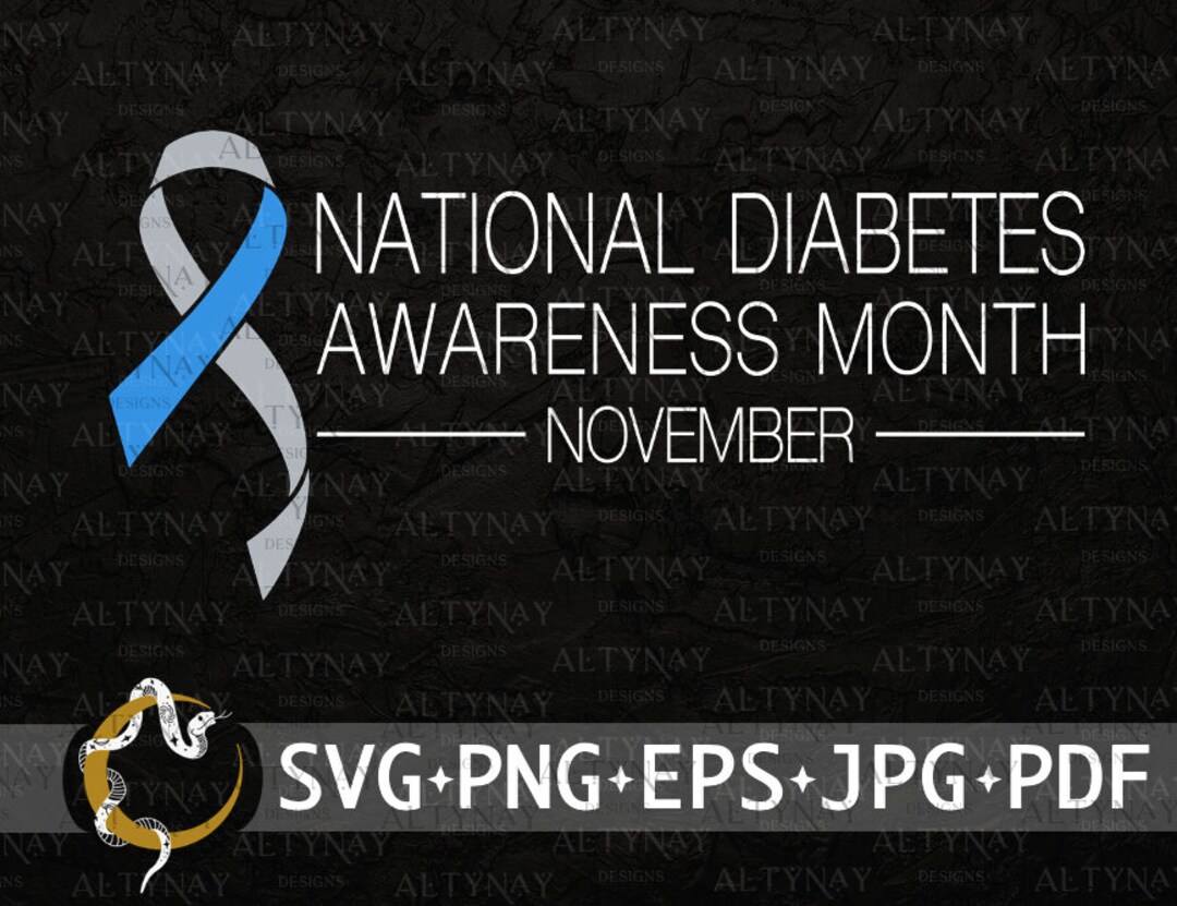 Diabetes Awareness Month SVG, National Diabetes Awareness SVG, Diabetes ...