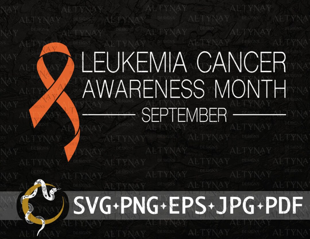 Leukemia Cancer Awareness Month SVG, Leukemia Cancer Ribbon SVG ...