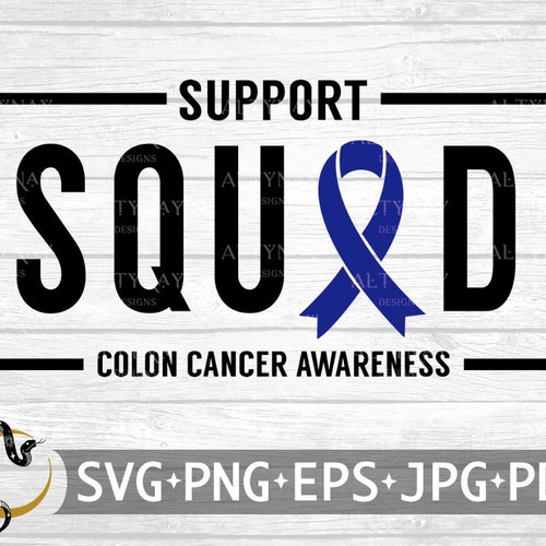Colon Cancer Awareness Svg Bundle Blue Ribbon Svg Fight - Etsy