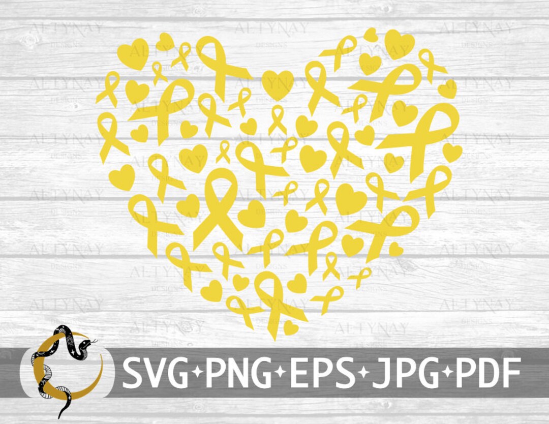Sarcoma Cancer Heart Ribbon SVG, Sarcoma Cancer Awareness, Sarcoma ...