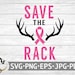 Breast Cancer Save the Rack Ribbon SVG, Breast Cancer Awareness SVG ...