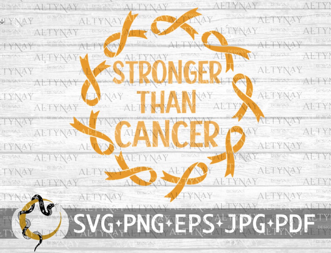 Appendix Cancer Awareness SVG Stronger Than Cancer Amber - Etsy
