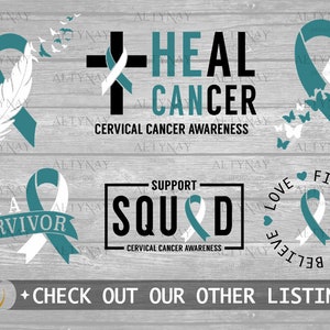 Cervical Cancer Fight Hope Believe Love SVG, Cervical Cancer SVG ...