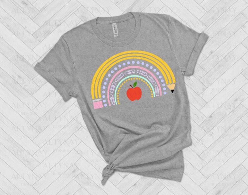 Teacher Rainbow SVG, Rainbow SVG, Cute Teacher Design Svg, Teacher ...