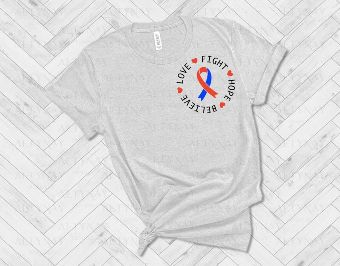 Congenital Heart Disease Ribbon SVG Pulmonary Fibrosis | Etsy