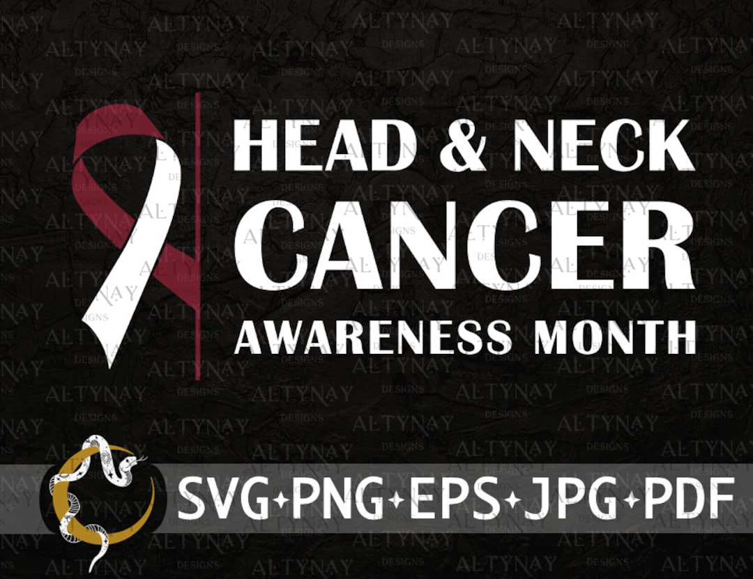Head and Neck Cancer Awareness SVG, Head and Neck Cancer Ribbon SVG ...
