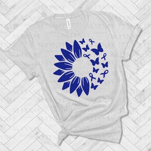 Sunflower Colon Cancer Butterfly SVG Colon Cancer SVG Dark - Etsy