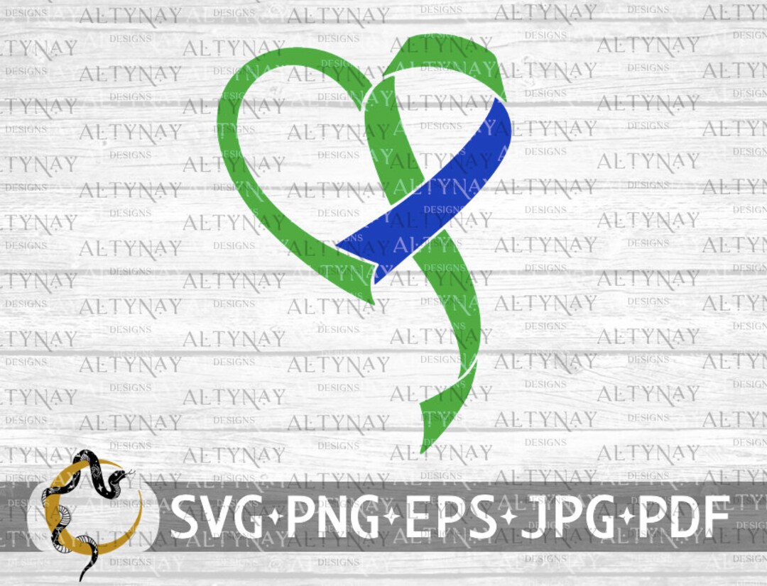 Neurofibromatosis Heart Ribbon SVG, Neurofibromatosis Awareness SVG ...