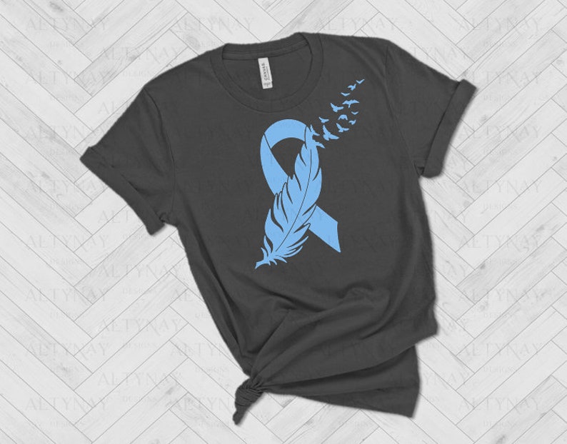 Prostate Cancer Feather Ribbon SVG Prostate Cancer Awareness - Etsy