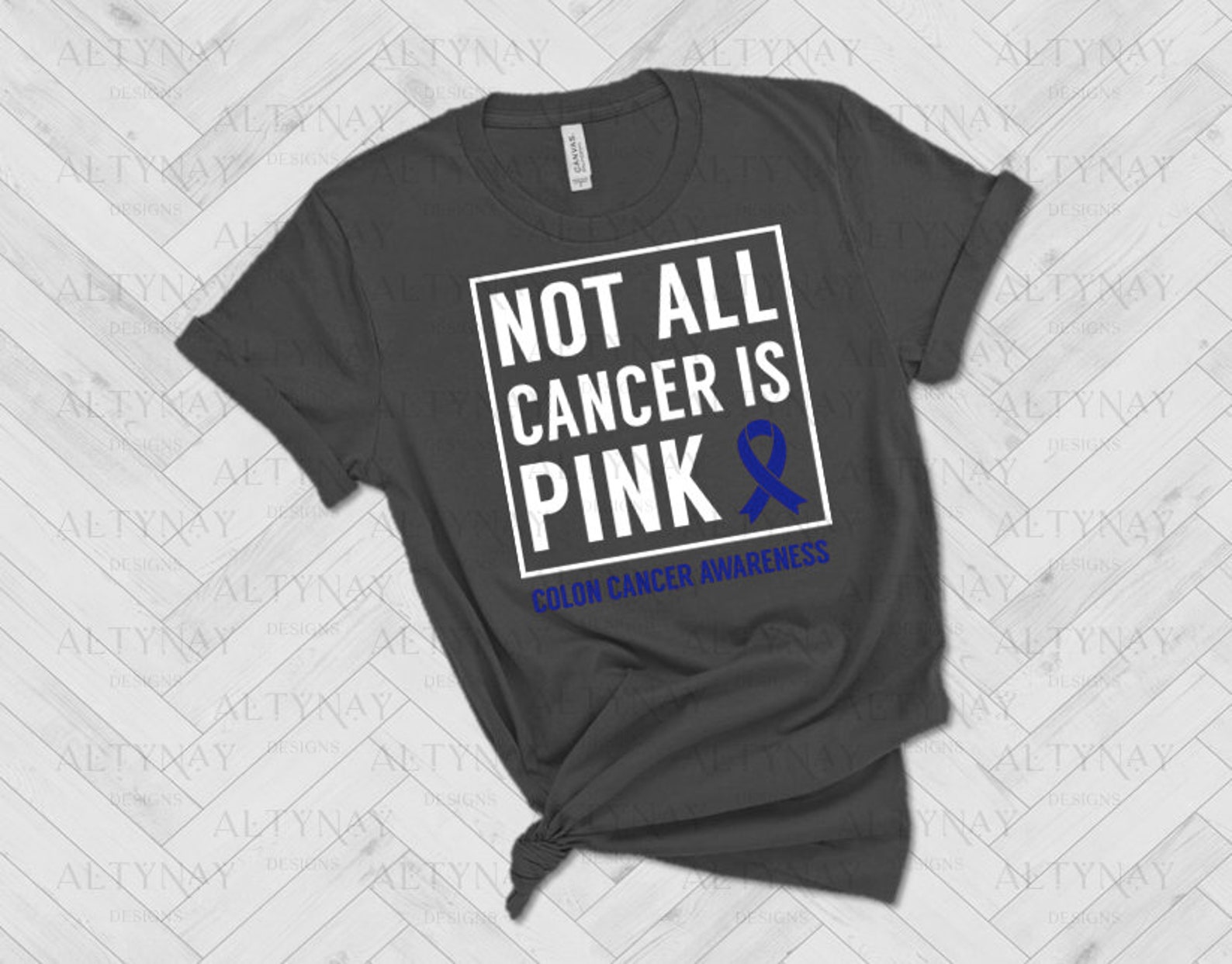 Not All Cancer is Pink Colon Cancer Ribbon SVG Ribbon Dark | Etsy