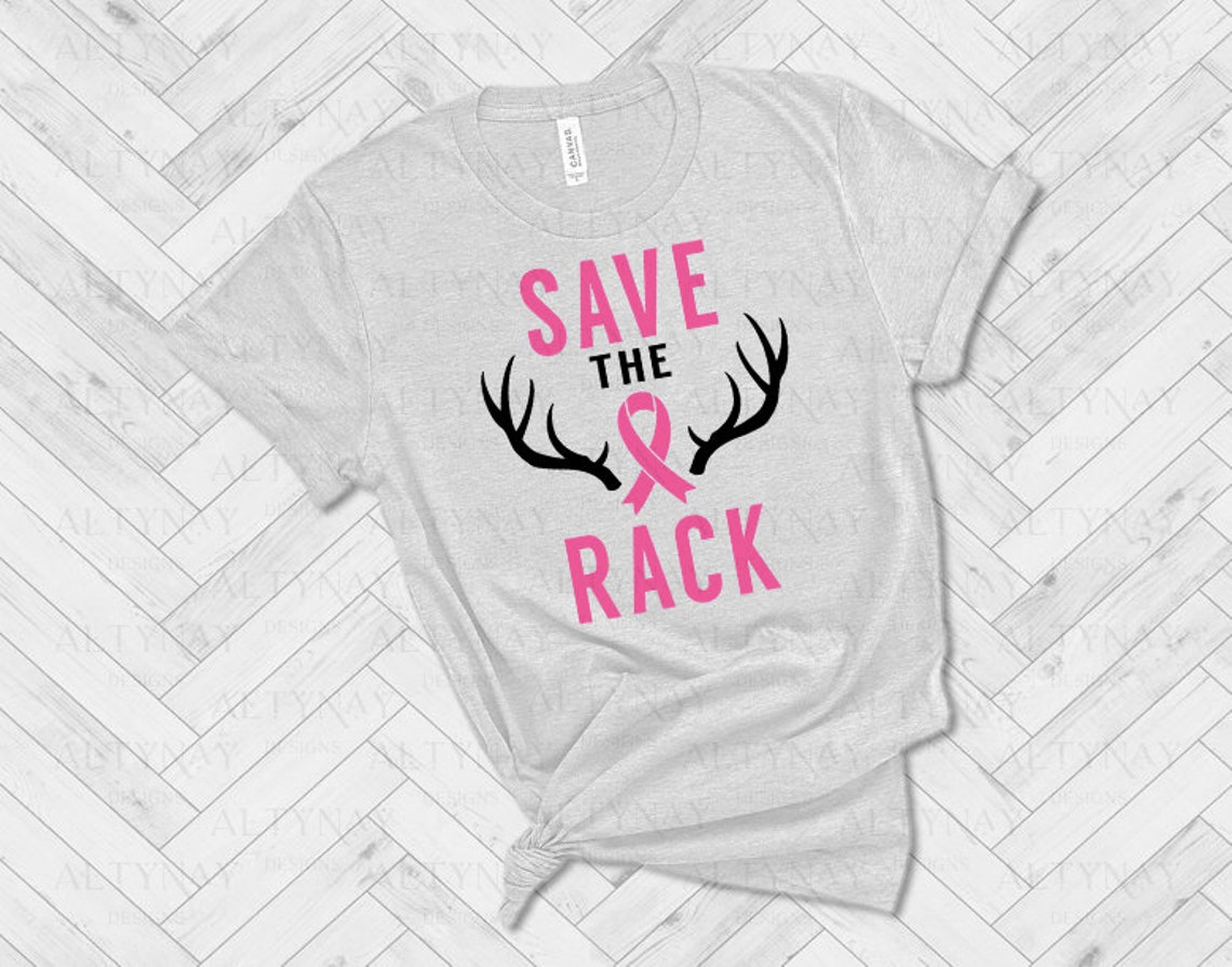 Breast Cancer Save the Rack Ribbon SVG, Breast Cancer Awareness SVG ...