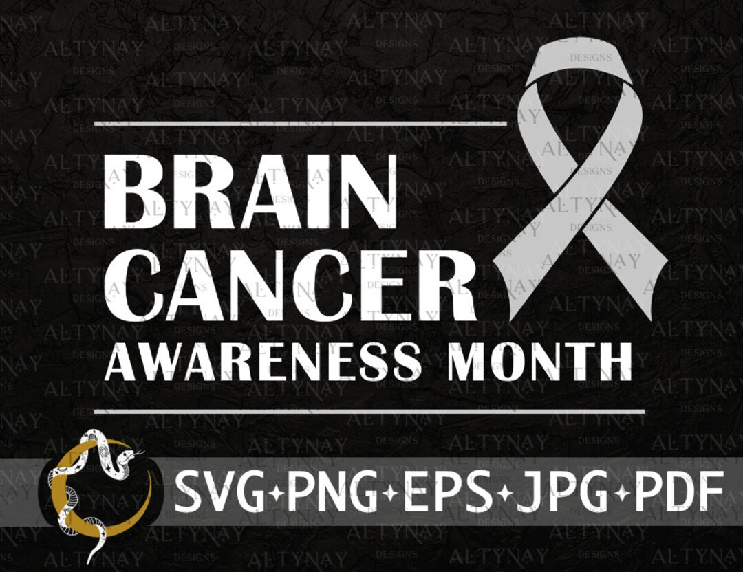 Brain Cancer Awareness SVG, Brain Cancer Support SVG, Brain Cancer ...