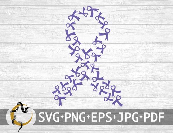 Hodgkin Lymphoma Cancer Heart Ribbon SVG Hodgkin Lymphoma | Etsy