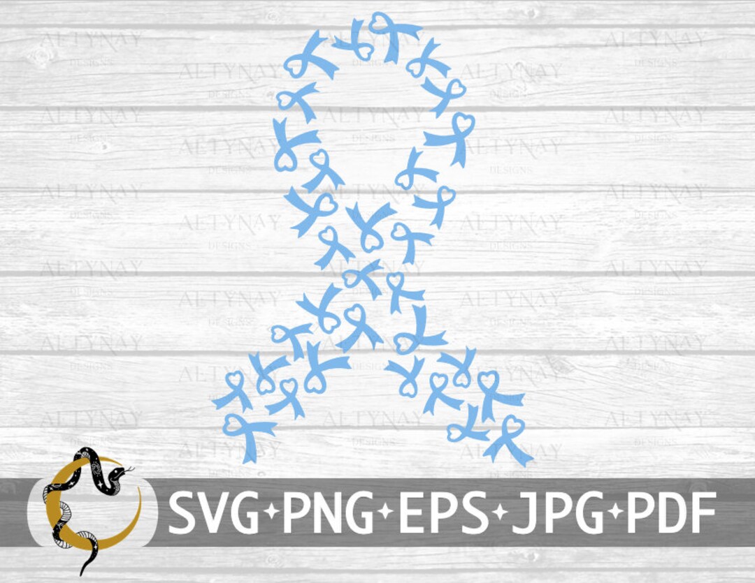 Prostate Cancer Heart Ribbon SVG Prostate Cancer Awareness - Etsy